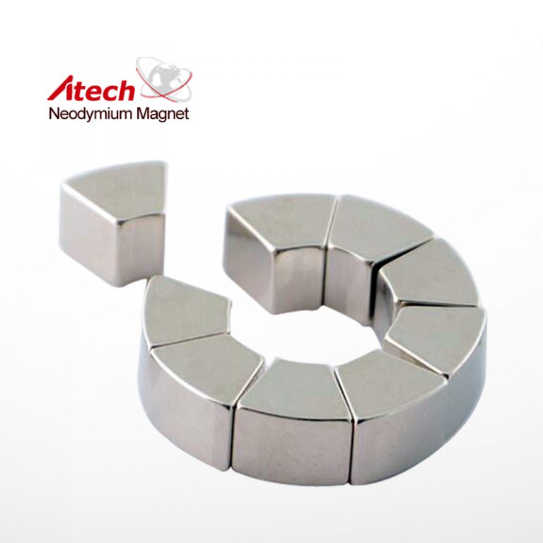 Nickel Coated N33SH Neodymium Magnet Segment